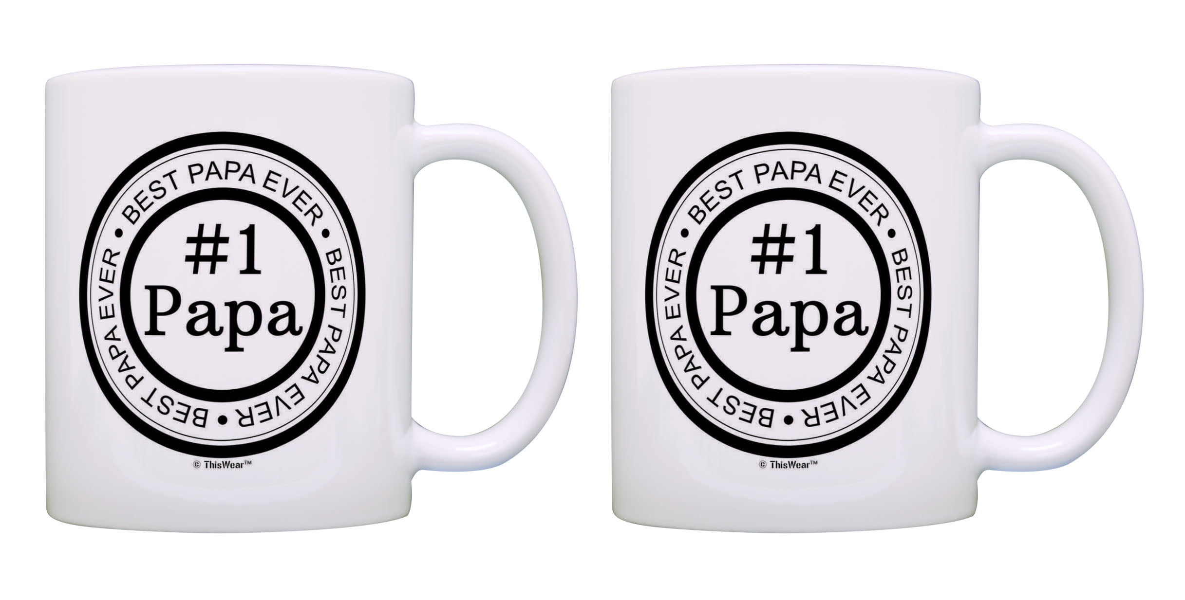 ThisWear Fathers Day Mug Best Ever #1 Papa Cup Papa Mug Papa ...