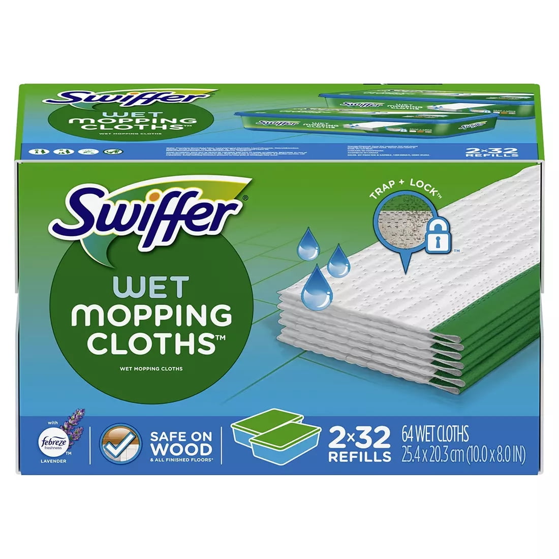 Swiffer Sweeper Lavender Vanilla and Comfort Wet Mopping Cloths, 64 ...