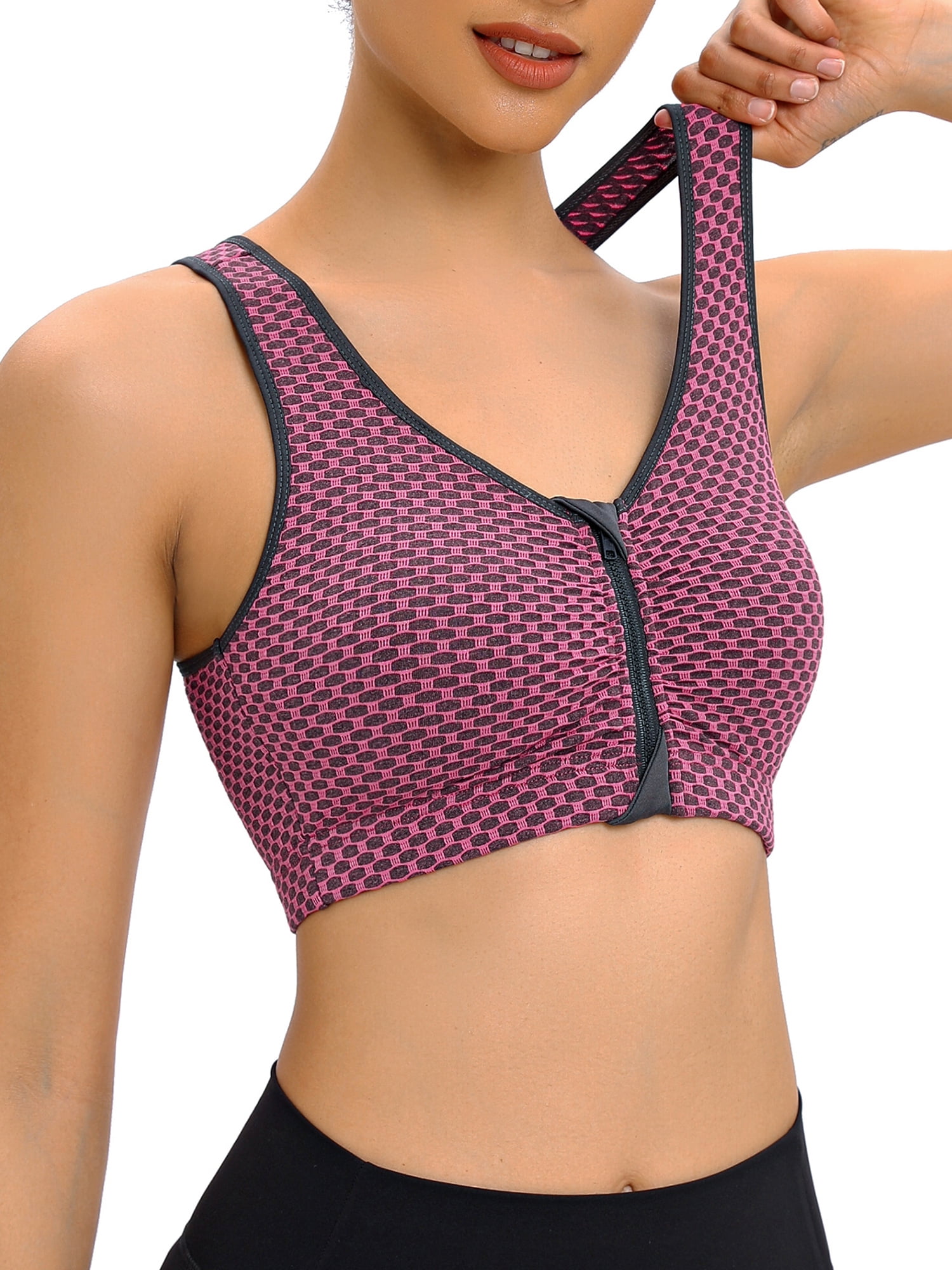 Dodoing Sports Bra For Women Sexy Cutout Crop Workout Tops For Women