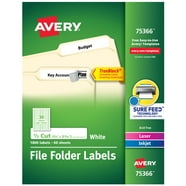 "Avery Laser Printer Printable Address Labels, 1"" x 2-5/8"", 7,500 ...