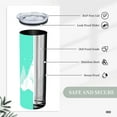 20 oz Stainless Steel Insulated Tumbler - Turquoise with Scene Snowy ...