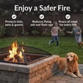 Sunnydaze 24" Square Steel Mesh Black Fire Pit Spark Screen Cover ...