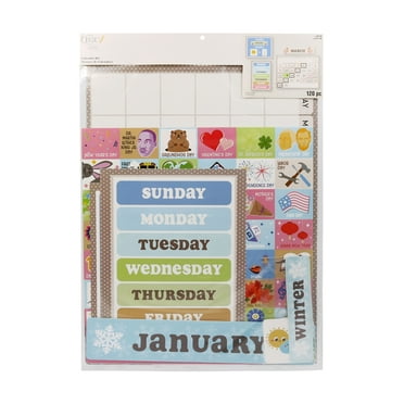 Simply Stylish Tropical Pineapple Calendar Bulletin Board Set, 92 ...