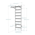 BenchK 221 White Wall bars with fixed steel 6-grip pull-up bar ...