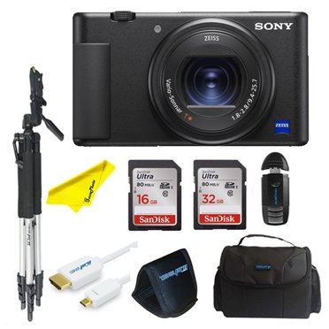 Sony ZV-1 Compact Digital Vlogging 4K Camera (White) for Content Creators & Vloggers +Complete ...