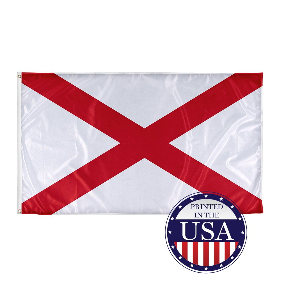Alabama State Flag - 3ft x 5ft Knitted Polyester, State Flag Collection ...