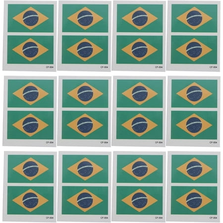 30pcs Brazil Flag Sticker Brazilian Bumper Sticker Nations Flags Face ...