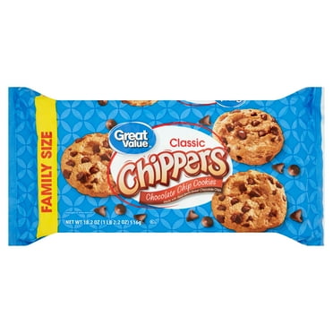 Great Value Classic Chippers Chocolate Chip Cookies, 13oz - Walmart.com