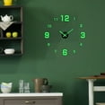 Luminous Wall Clock Stickers DIY Battery Operated Glowing Silent ...