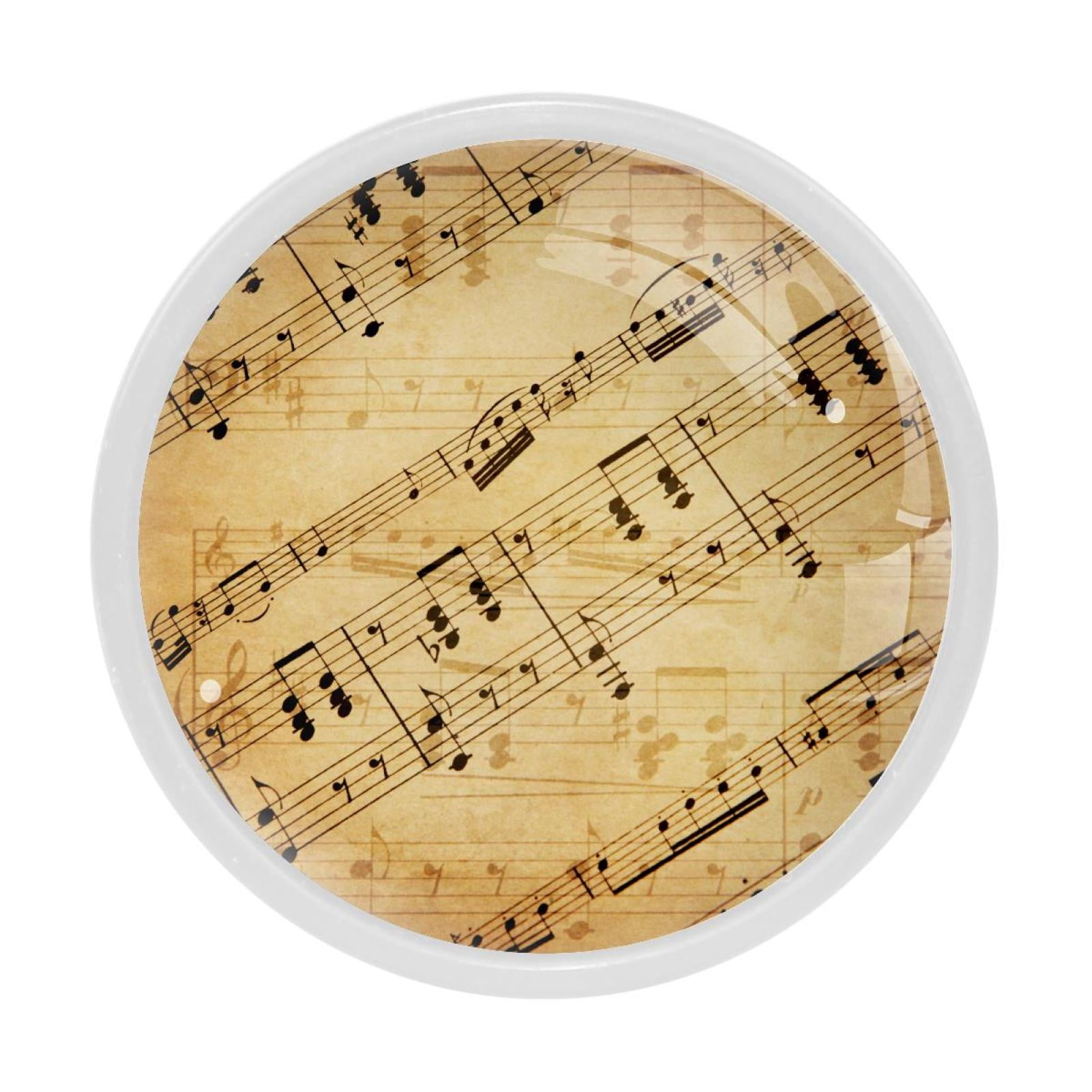 4 Pcs Music Notes Knobs for Kitchen Cabinet Cupboard Dresser Bookcase ...