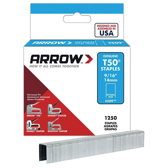 Click here for Arrow T50 Staples 14mm 9/16 1250pk prices