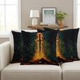 Bonfire Sword Throw Pillow Covers 16 x 16 Inch Pillow Covers Set of 4 ...