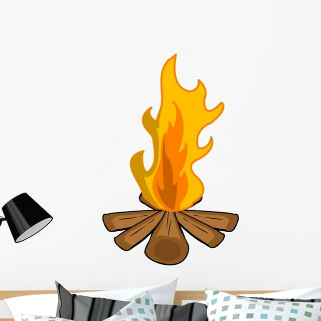 Camp Fire Wall Decal Sticker, Wallmonkeys Peel & Stick Vinyl Graphic ...