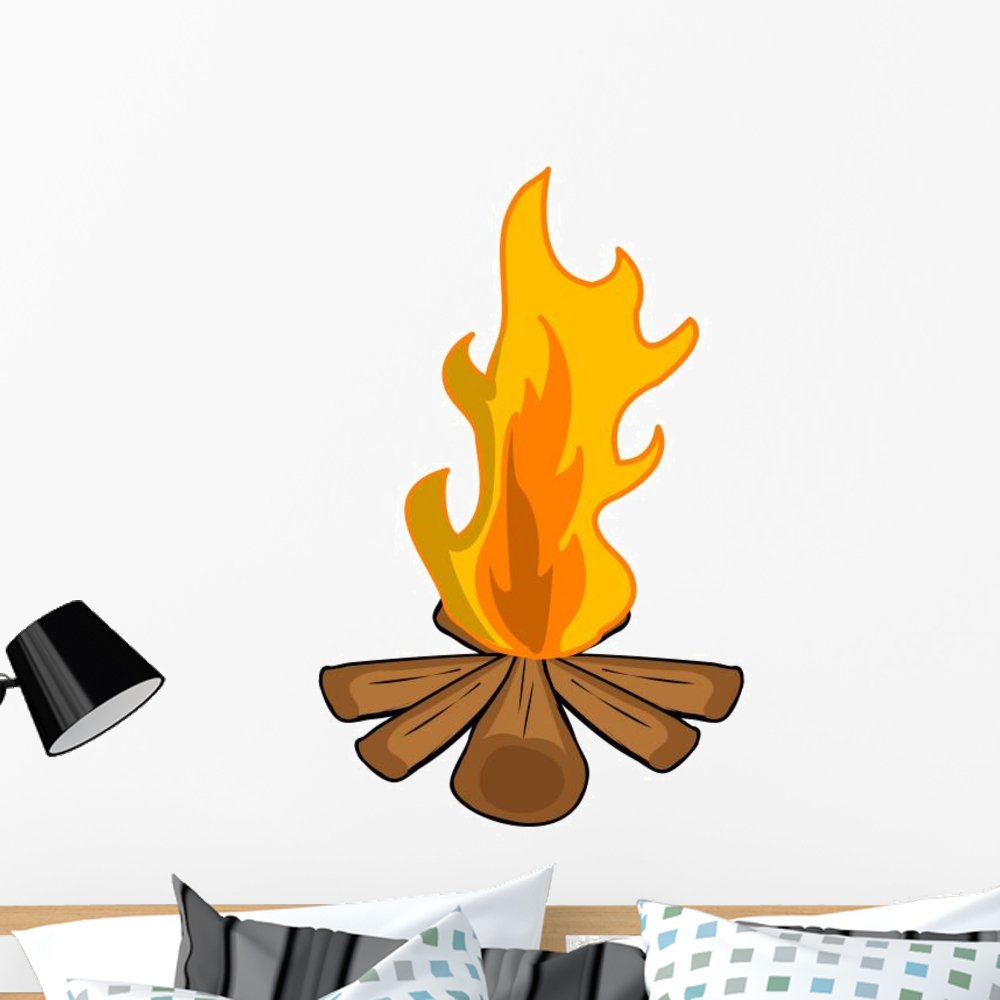 Camp Fire Wall Decal Sticker, Wallmonkeys Peel & Stick Vinyl Graphic ...