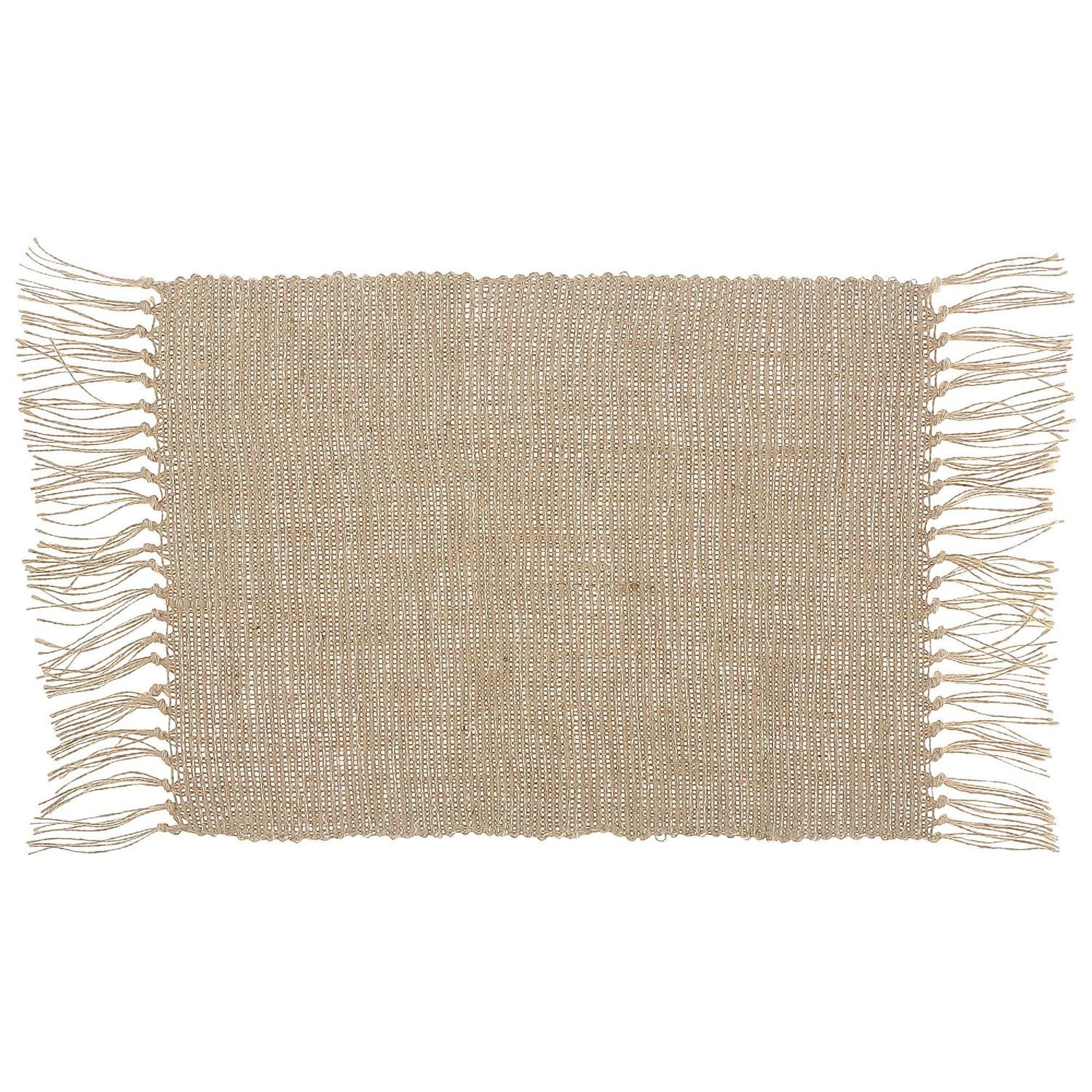 Click here for Ih Casadécor Rectangular Handloom Placemat White N... prices