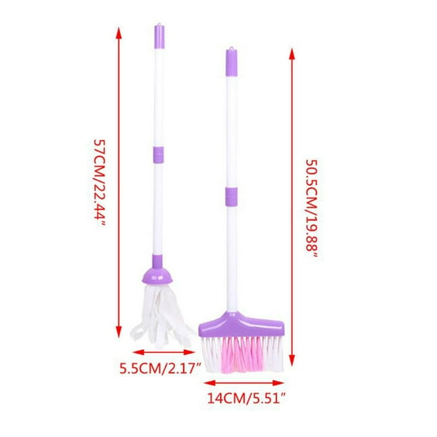Mini Child Cleaning Sweeping Play Set Broom Dustpan Mop Toy Kit Funny ...