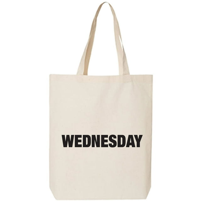 WEDNESDAY (worn on Monday) Cotton Canvas Tote Bag - Walmart.com