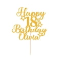 Custom Happy 18th Cake Topper, Personalized Any Name Any Age Birthday ...