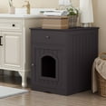 Pefilos 19" Cat Litter Box Enclosure, Indoor Pet Crate-Hidden Cat House ...
