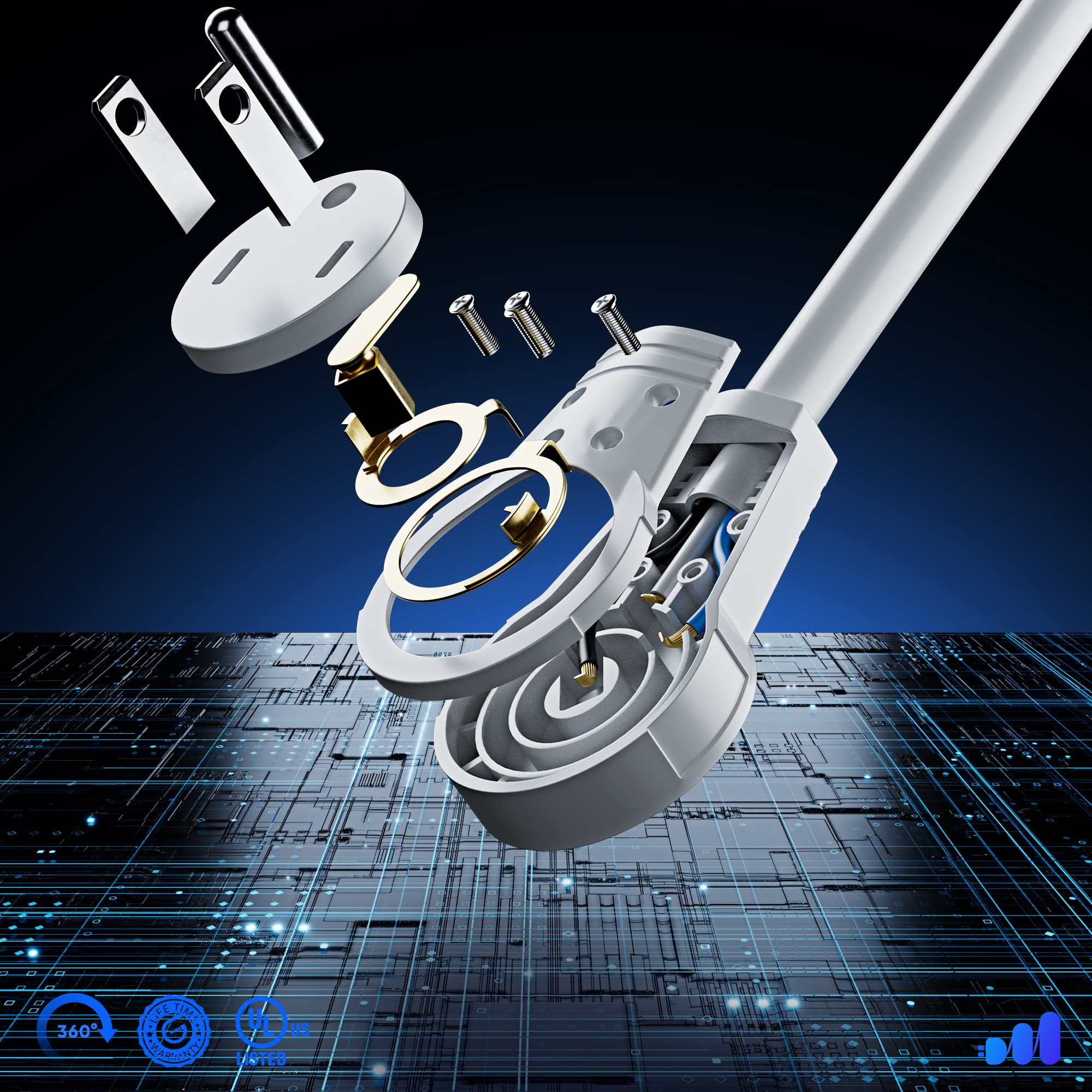 Click here for Maximm Extension Cord 30 Foot White Flat Plug  360 prices