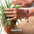 United States Flag Bracelet: Handmade Wrist Wrap Bracelet, Unisex Boho ...