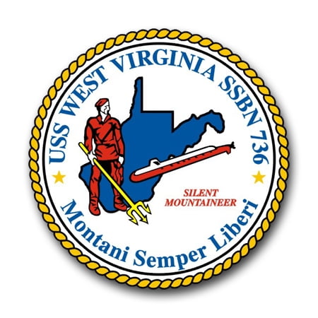 3.8 Inch Navy USS West Virginia SSBN-736 Vinyl Transfer Decal - Walmart.com
