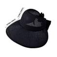 CAIXIA Versatile Retro Woven Handmade Straw Hat with Ruffled Bow ...