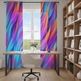 Abstract Art Sheer Curtains for Living Room Bedroom, Blue Purple Yellow ...