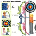 Kids LED Archery Toy Set, 2 Pack Bow & Arrow, Indoor/Outdoor Sport Toys ...