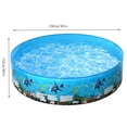 Qiulaii Foldable Hard Plastic Kiddie Pool 60x10in, Round Ocean Print ...