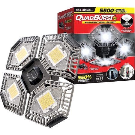 Quadburst Garage Light Multi-Directional 4 Panels Lights Garage Lights ...