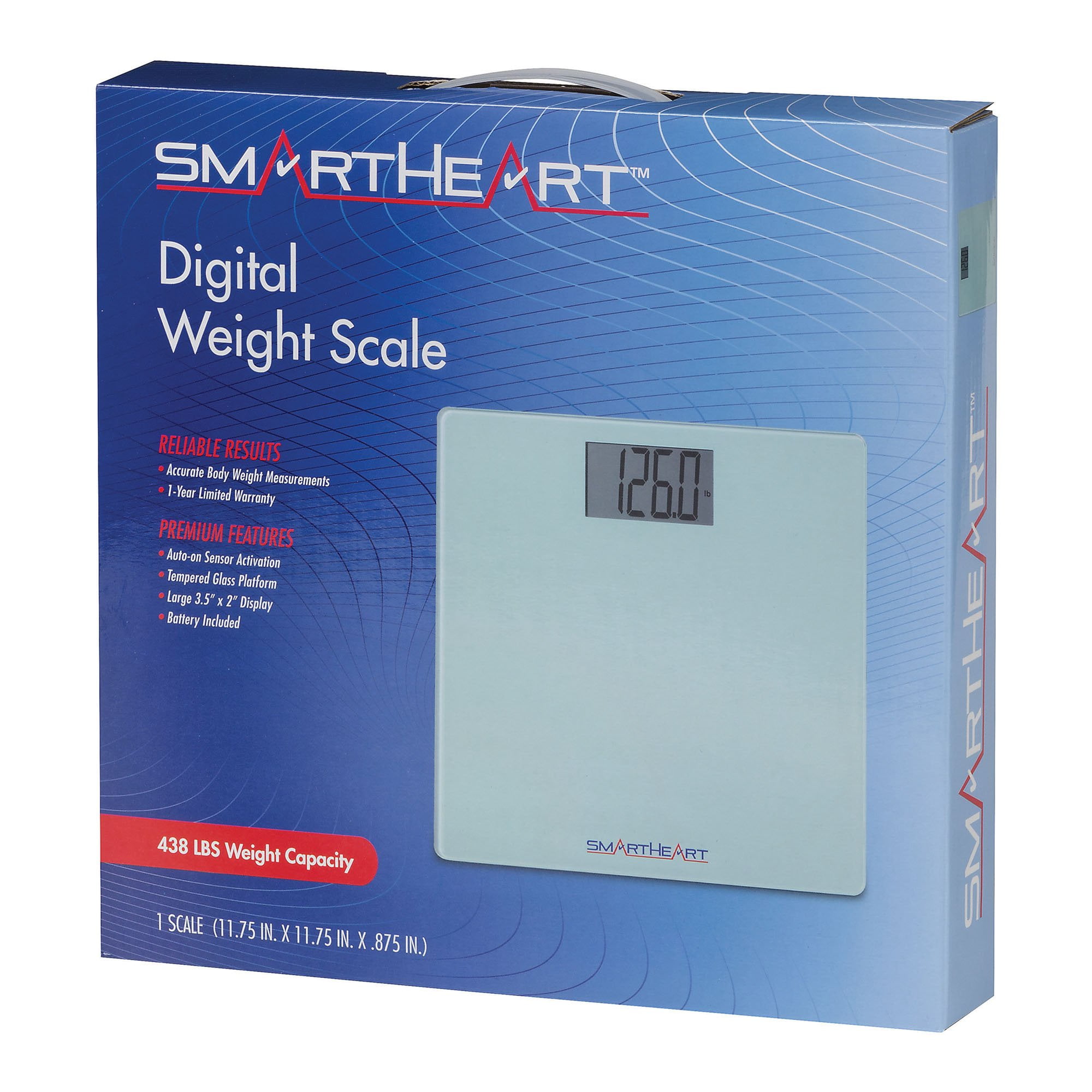 SmartHeart Digital Scale, Bathroom Floor Scale for Weight Monitoring ...