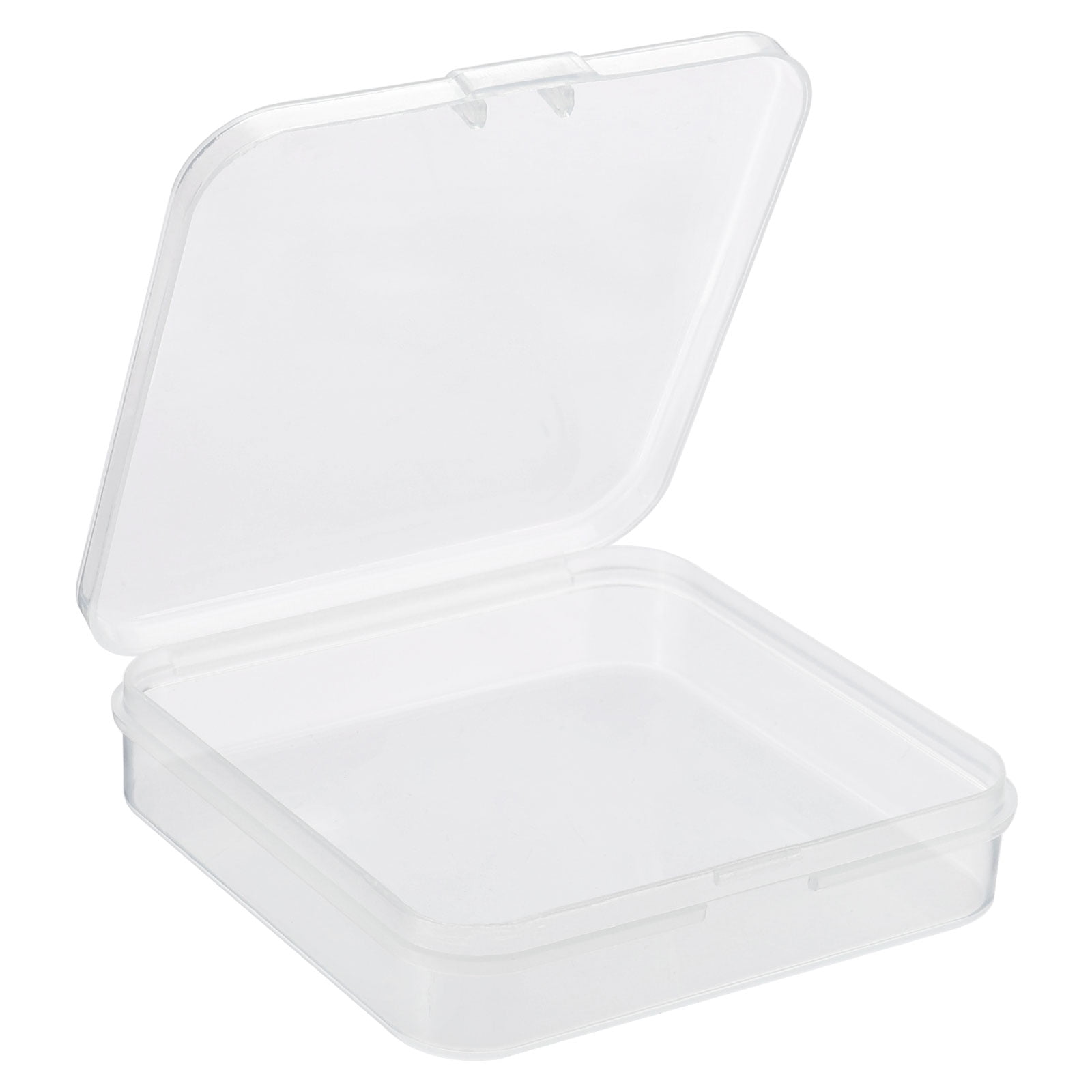 Uxcell 72x17mm Plastic Square Clear Storage Container Box with Lid, 6 ...