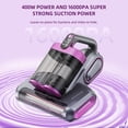 Mattress Vacuum Cordless with 16Kpa Suction & HEPA Dust Cups, 253.7nm ...
