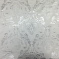 Metallic Floral Brocade Fabric 60 By Yard In Red Gold White Purple