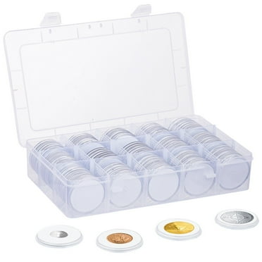 Clear Coin Capsules, 100 Pcs Coin Collection Holders with Adjustable ...
