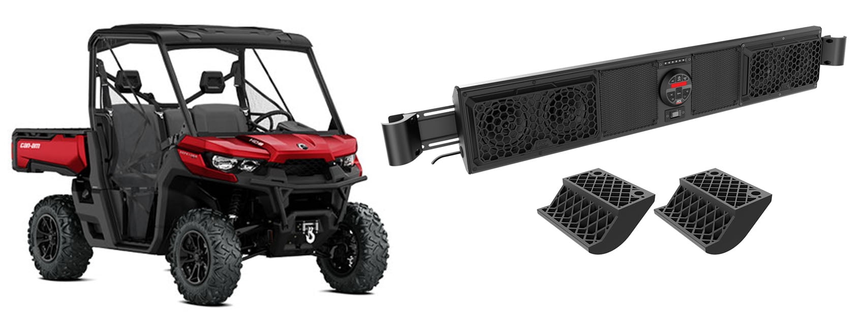 Can-Am Defender Four-Speaker Marine Soundbar System w/Bluetooth For ...