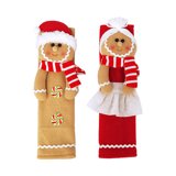 Dserhfy 2Pcs Christmas Refrigerator Handle Covers Gingerbread Man ...