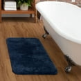Mainstays Perfomance One Piece Polyester Bath Rug, Washed Indigo, 23" x ...