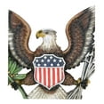 Patriotic American Great Seal Bald Eagle With Olive Branch And Arrows ...