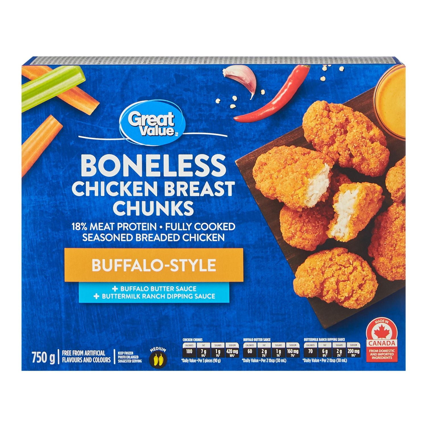 Click here for Great Value Boneless Chicken Breast Chunks  Buffal... prices