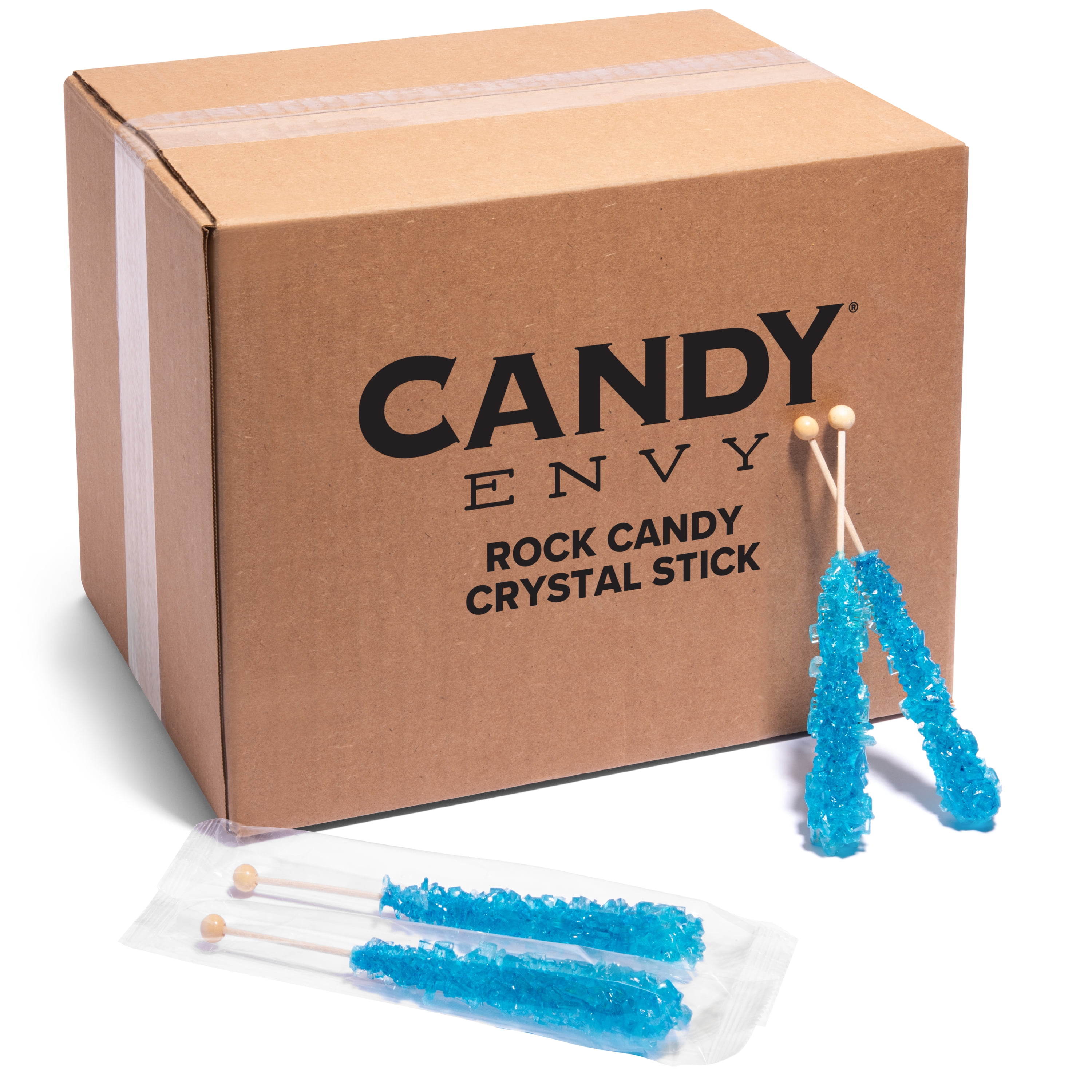Candy Envy Blue Rock Candy, Blue Raspberry Flavored, 130 Ct. Indiv ...
