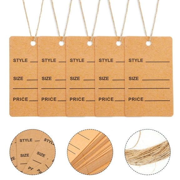 Tags With String100Pcs Pricing Tags Jewelry Craft Price Tags Kraft ...