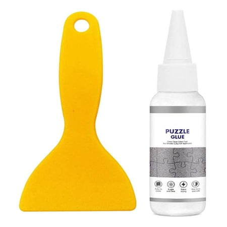 Jigsaw Puzzle Glue with Trowel Applicator Transparent Liquid Jigsaw ...