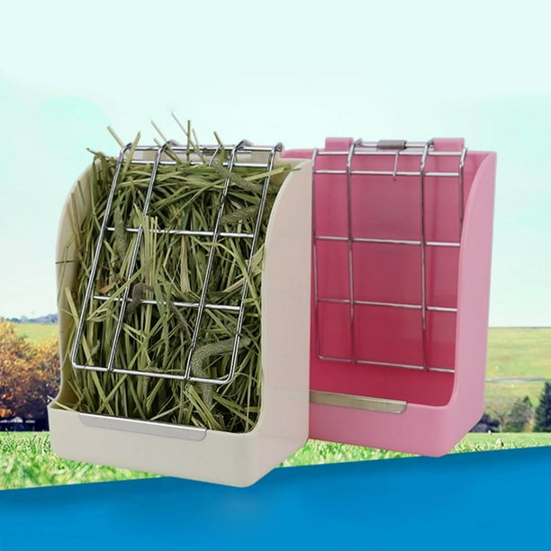 pitrice Small Animal Hanging Hay Rack Rabbit Feeder Stand for Herbivore ...