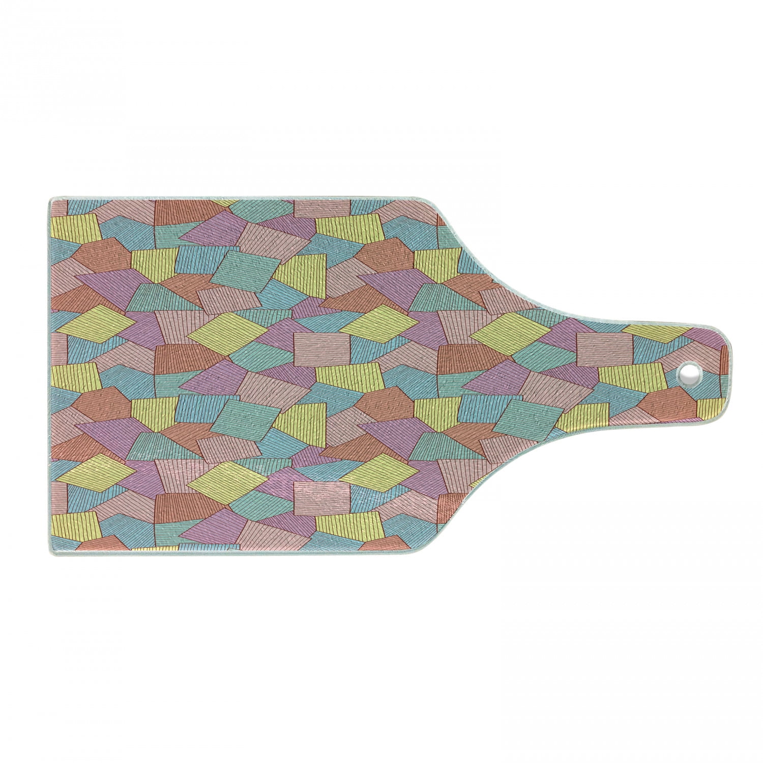 Geometric Cutting Board, Abstract Tile Pattern with Thin Stripes ...