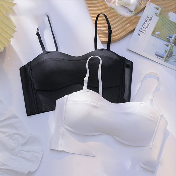 Volkmi 1 Spandex/Lycra gathered side breasts anti-expansion strapless ...