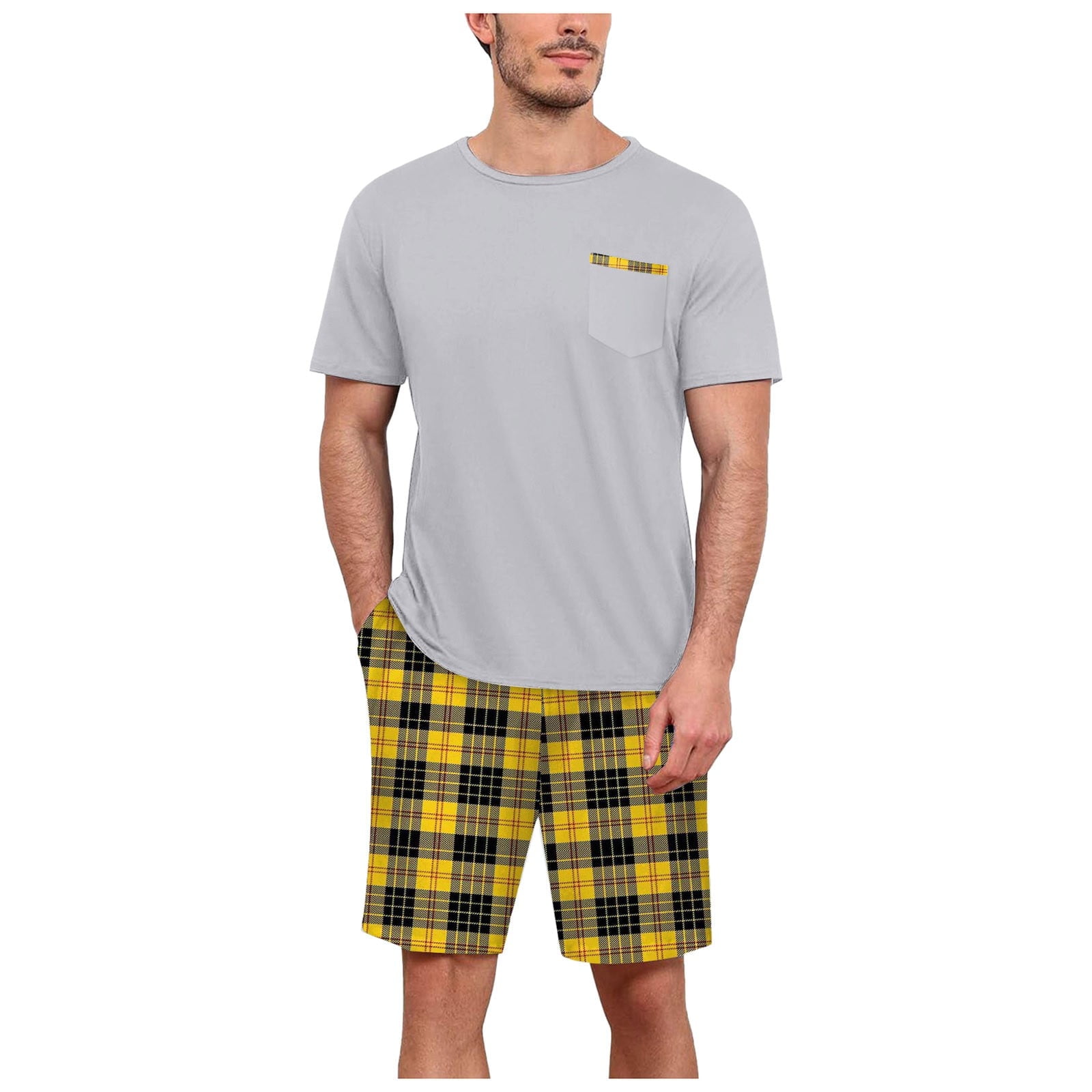 Click here for Shixiaoo Mens Summer Short Sleeved Shorts Pajamas... prices