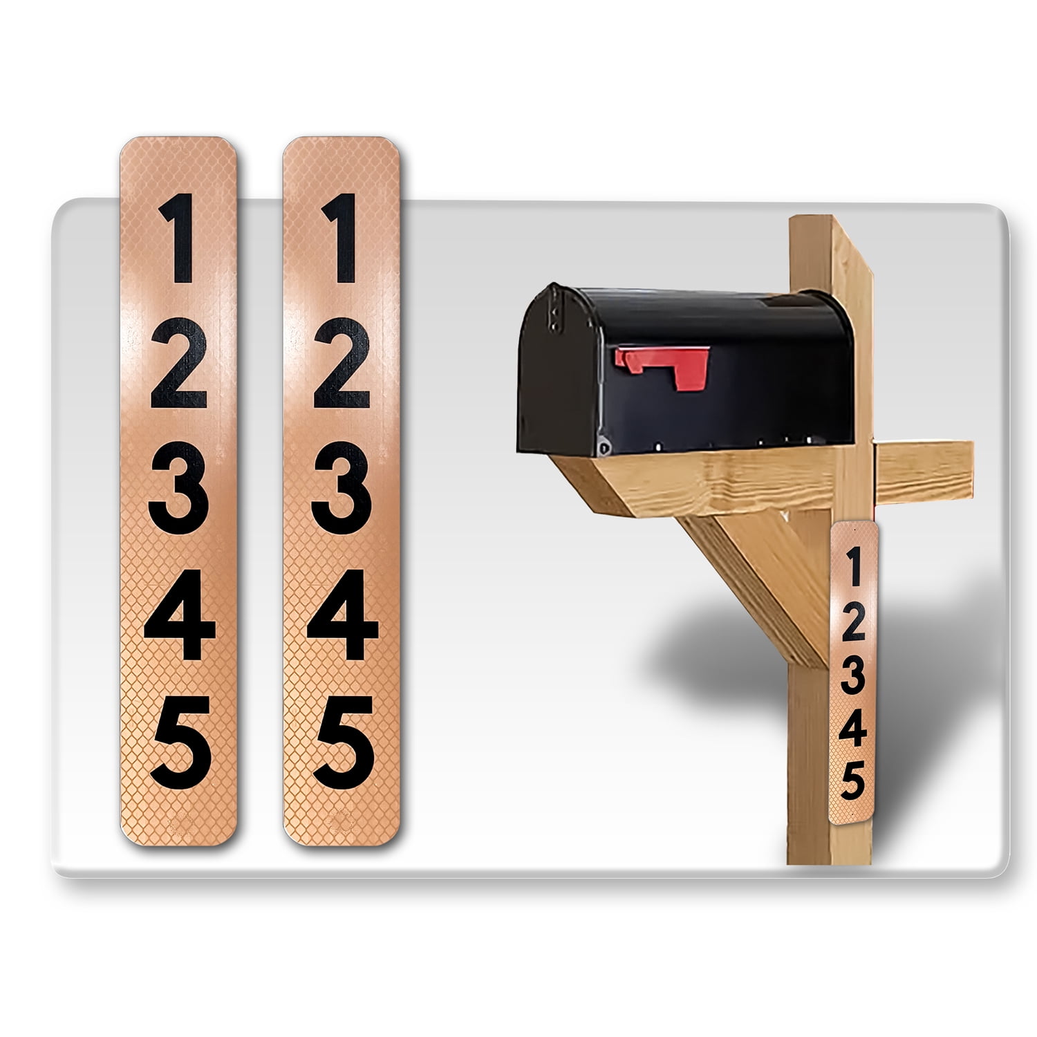 2 Pack Address Numbers for House Stickers, Customized Vertical 911 ...