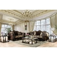 Traditional Dark Brown Chenille Sofa Furniture of America SM6431-SF ...